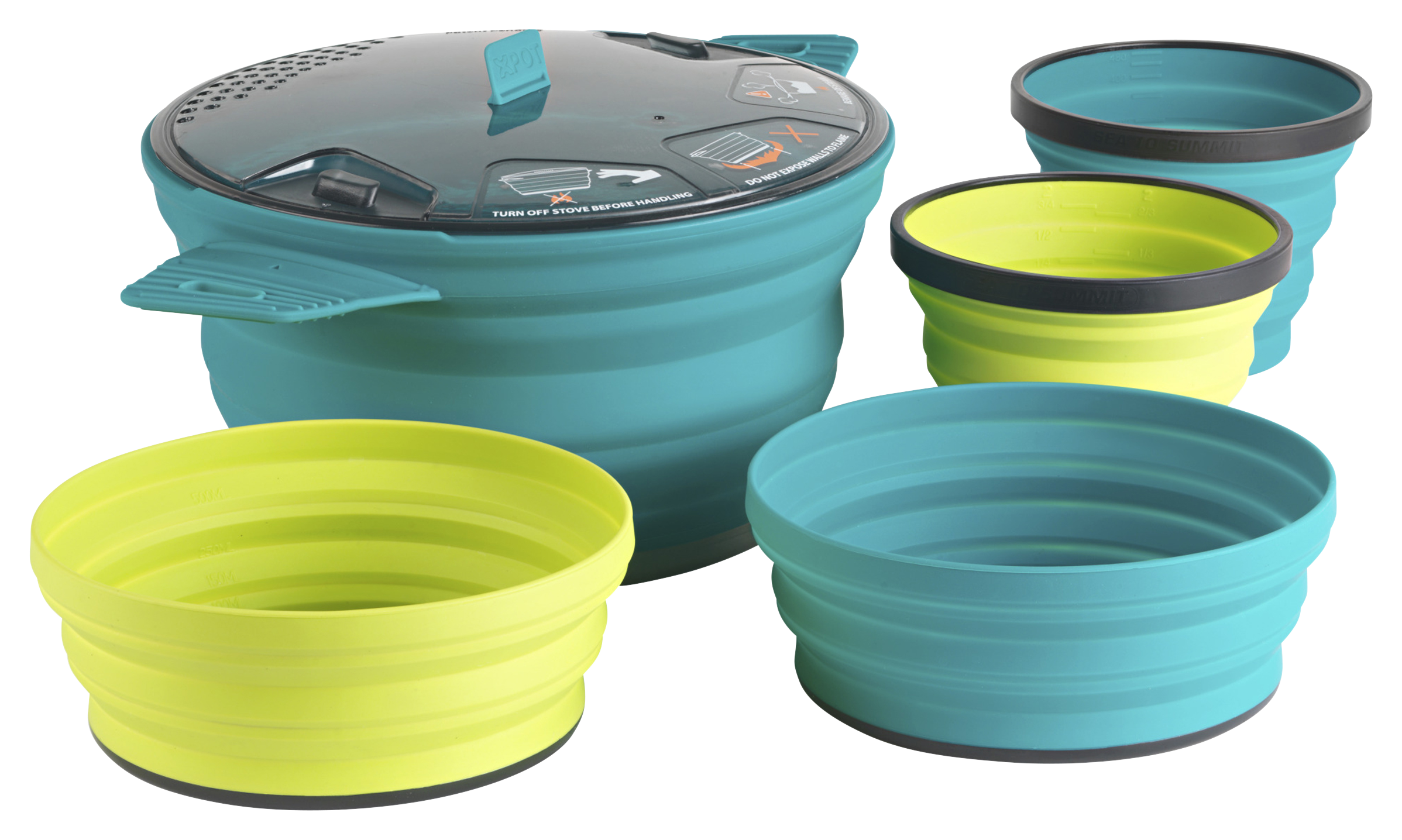 Sea to Summit X-Set 31 5-Piece Collapsible Dinnerware and Cookware Set ...
